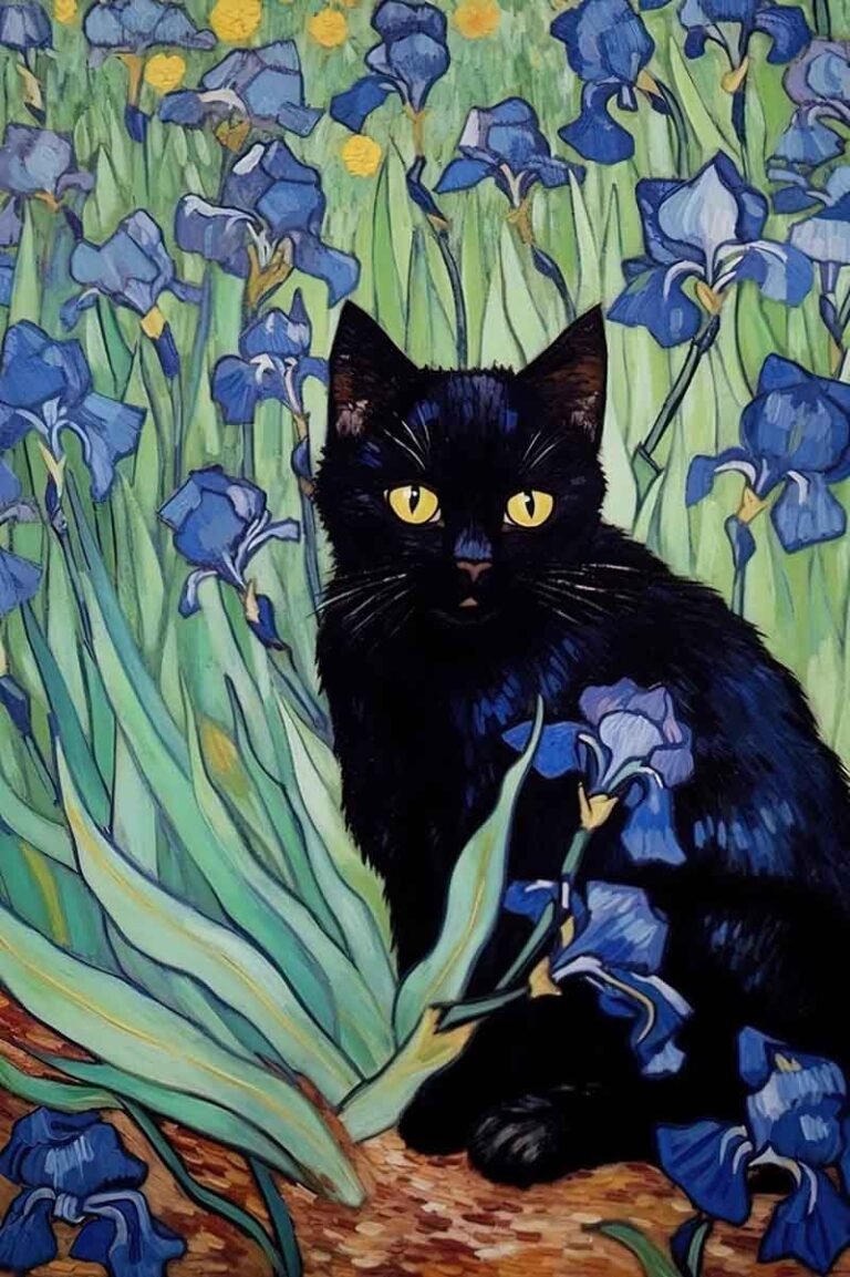 8 célèbres tableaux de Van Gogh revisités avec des chats - catissimo